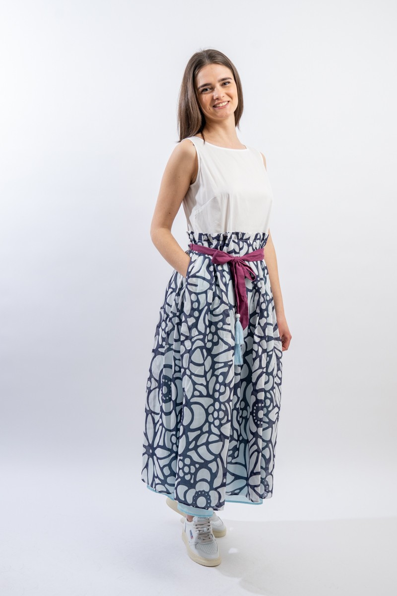 Abito Niu Abito Giorno Composto Con Fusciacca PE23132 T056 Taglia XS ...