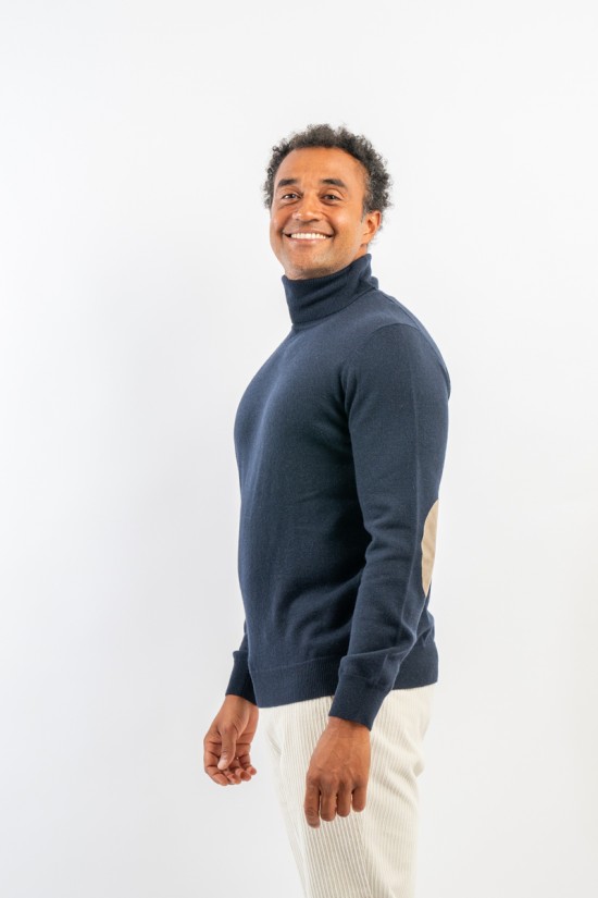 Maglia Kangra dolcevita rasata calata 7008 0501 Taglia 48 Colore BLU ...