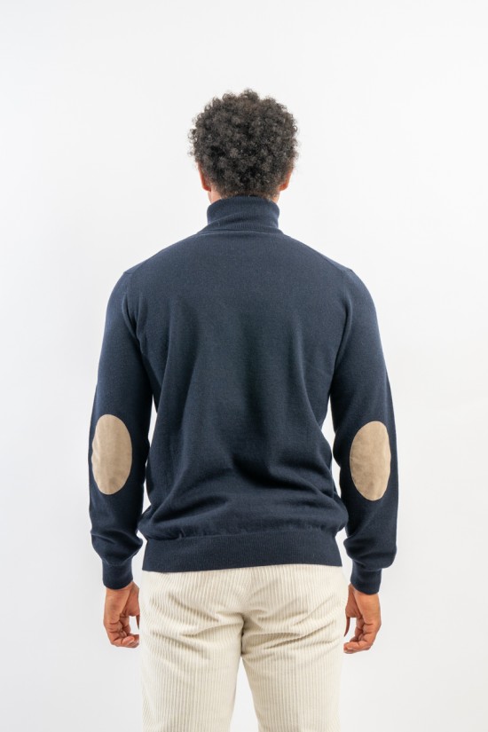 Maglia Kangra dolcevita rasata calata 7008 0501 Taglia 48 Colore BLU ...