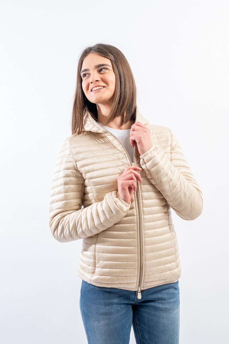 SAVE THE DUCK ALEXA HOODED VEST D33620W IRIS18 Size 1 Color SHORE BEIGE ...